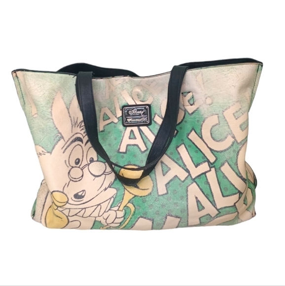 Disney | Bags | Rare Disney Loungefly Alice In Wonderland Tote Bag ...